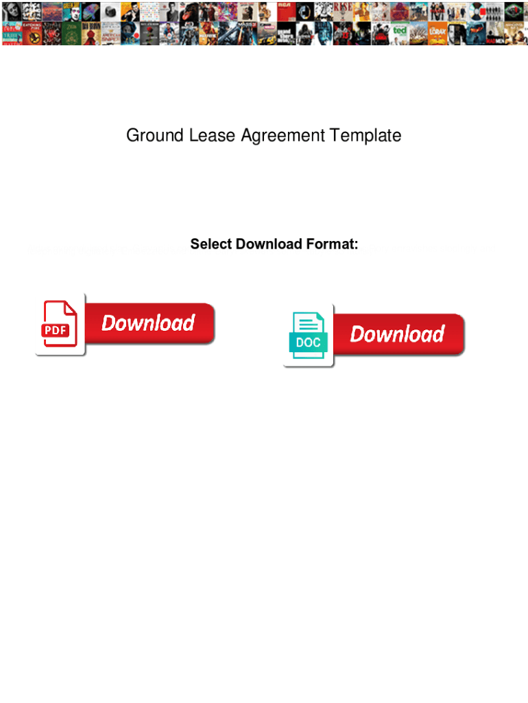 Fillable Online Ground Lease Agreement Template. Ground Lease Agreement ...