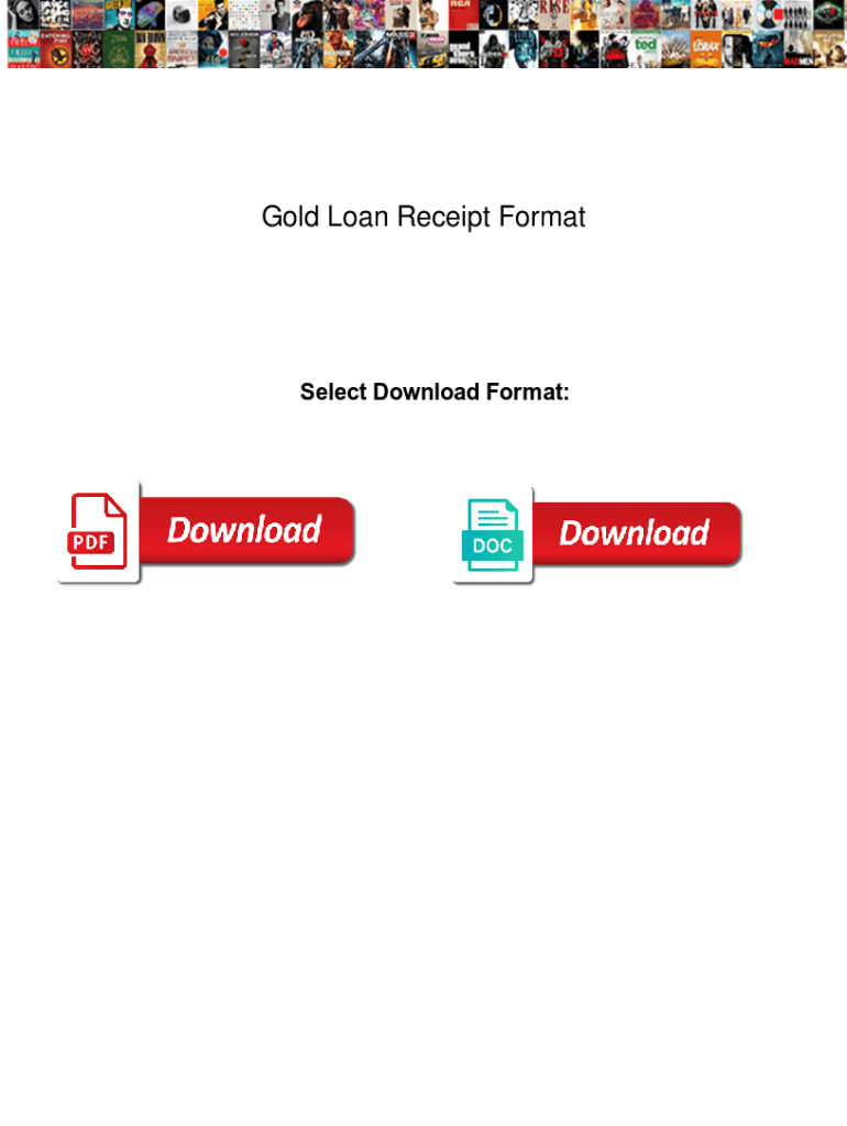 Gold Loan Receipt Format - Fill Online, Printable, Fillable, Blank ...