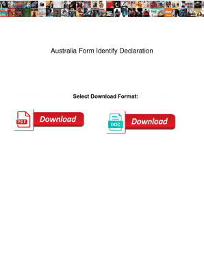 Fillable Online Australia Form Identify Declaration. Australia Form ...