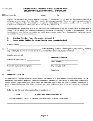 Fillable Online www2 illinois CONSENT REQUEST FOR OFFICE OF STATE ...