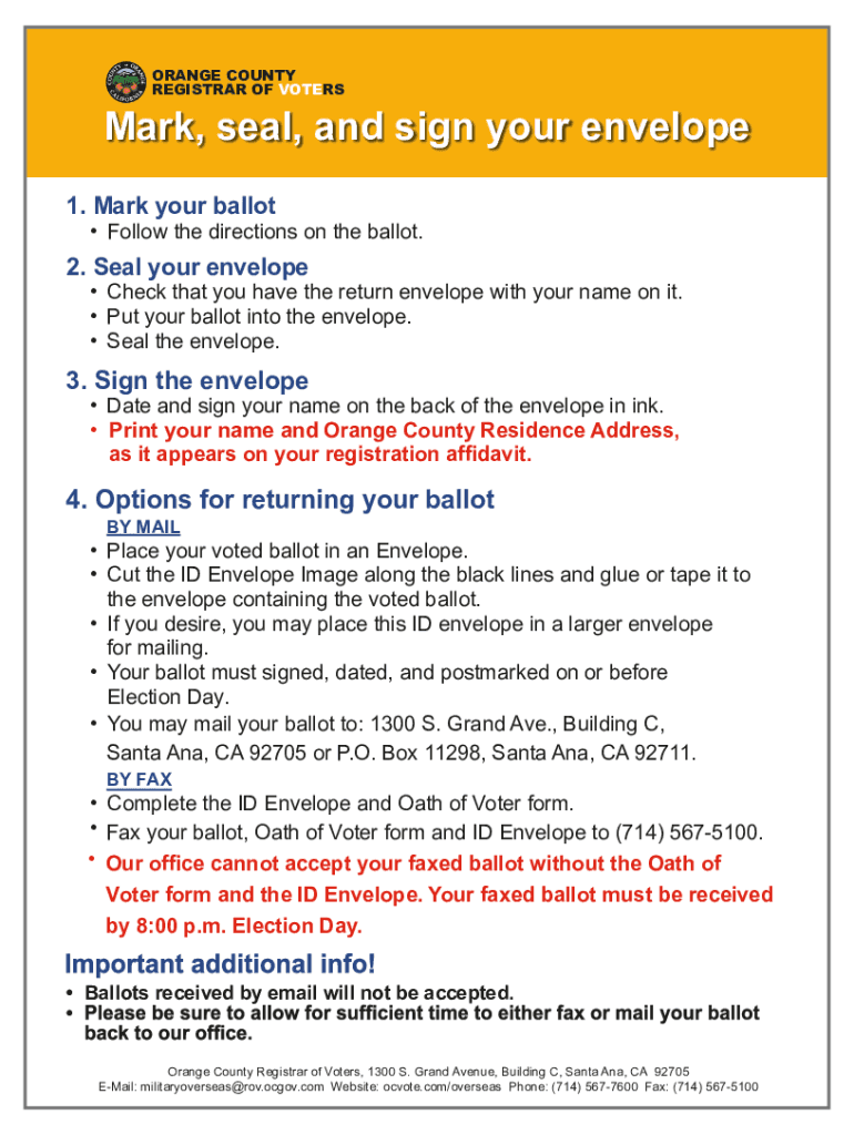 Fillable Online PDF Mark, seal, and sign your envelope 1. Mark your ...
