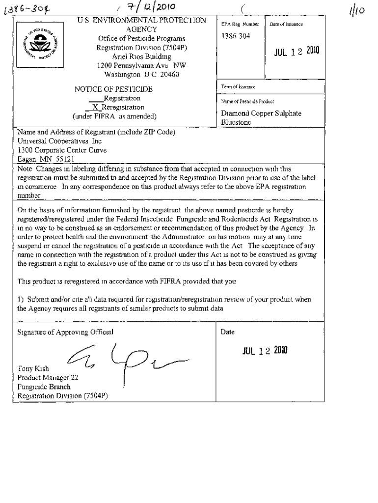 Fillable Online US EPA, Pesticide Product Label, DIAMOND COPPER ...