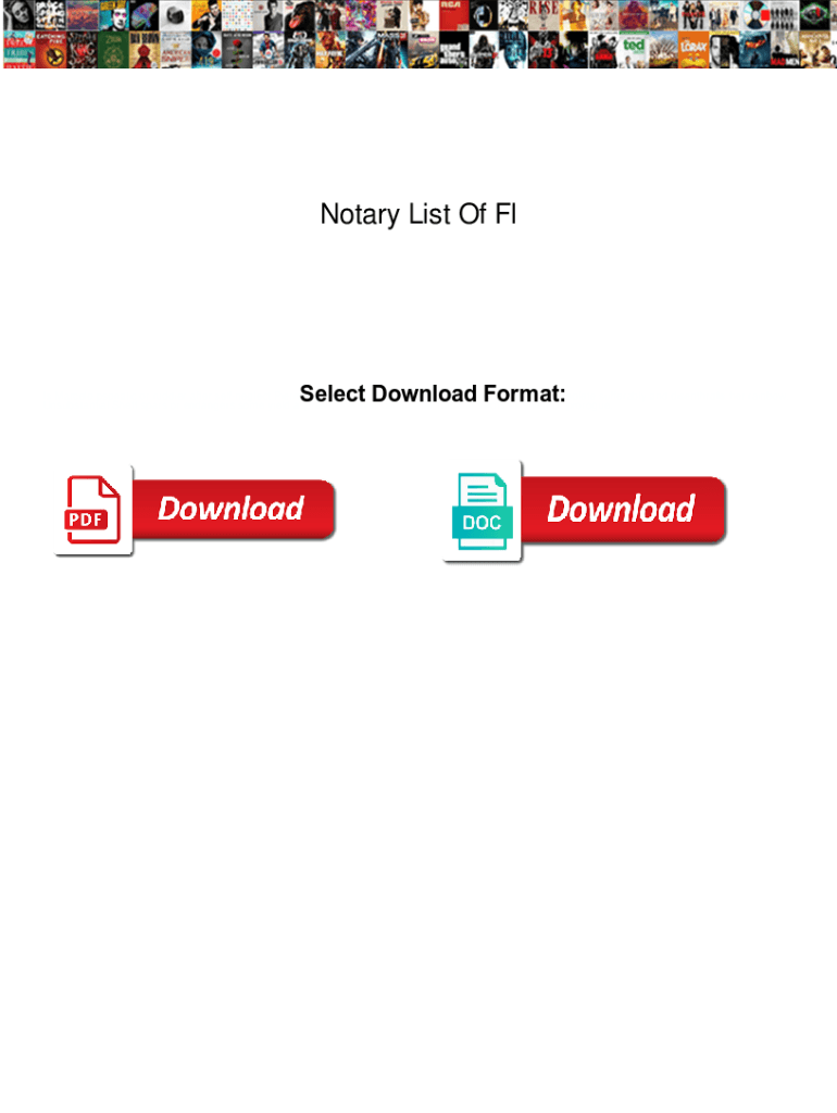 Fillable Online Notary List Of Fl. Notary List Of Fl arcade Fax Email ...
