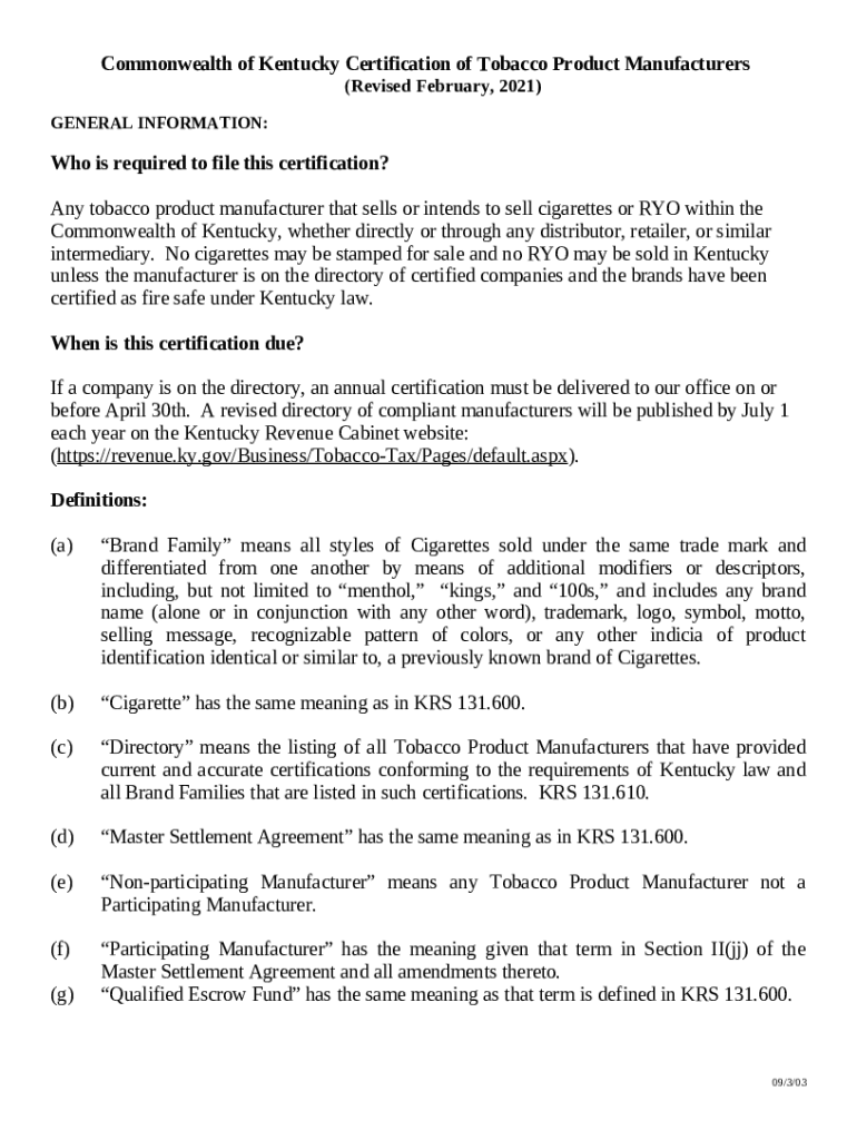 Annual Certificate of Compliance 2021 - Kentucky Attorney ... - ag ky ...