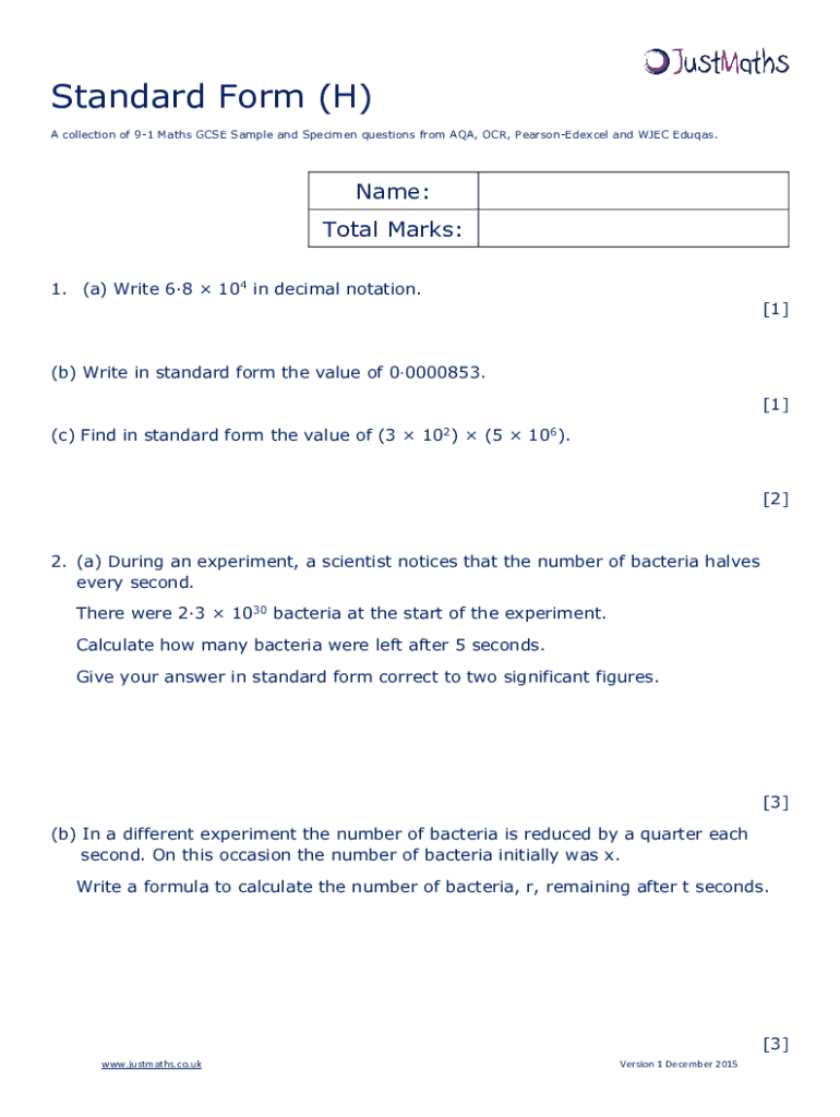 Fillable Online A collection of 9-1 Maths GCSE Sample and Specimen ...