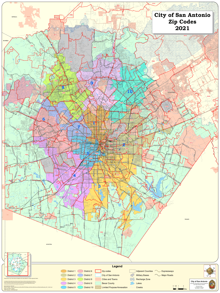 San Antonio Zip Code Map - Fill Online, Printable, Fillable, Blank | pdfFiller