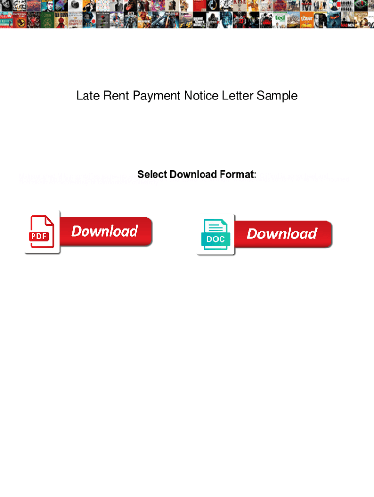 Fillable Online Late Rent Payment Notice Letter Sample. Late Rent ...