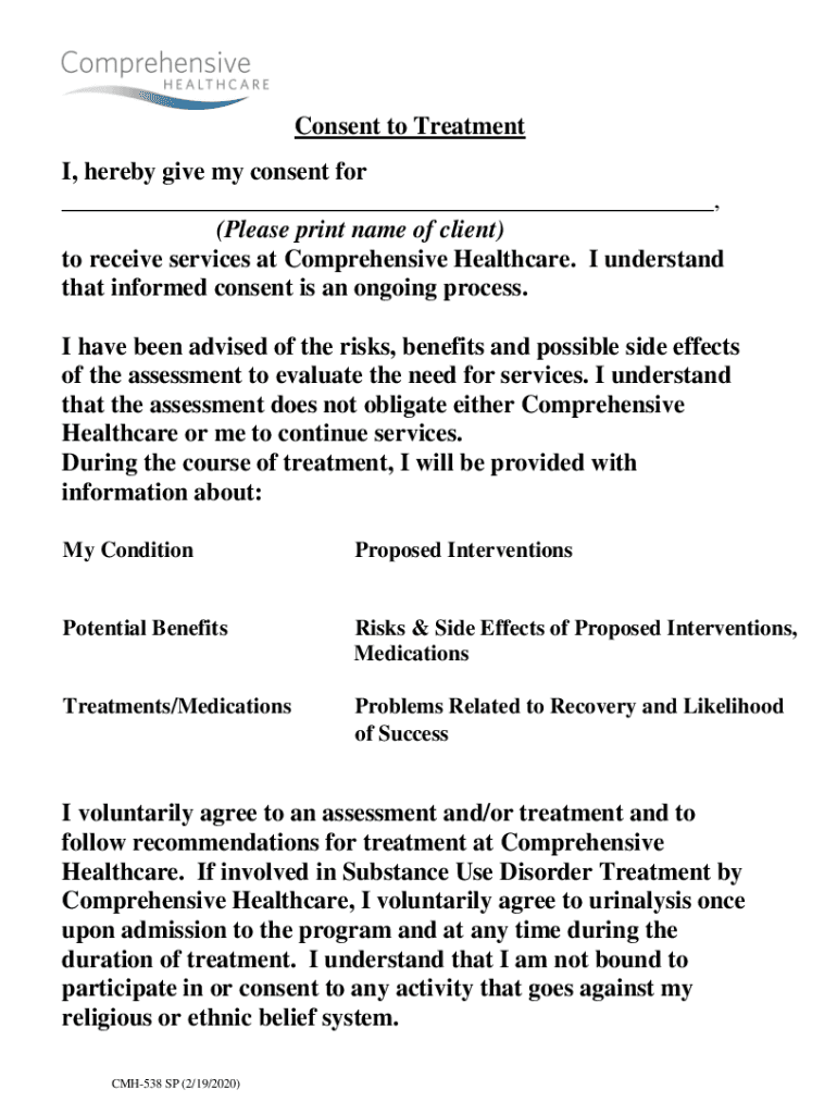 Fillable Online Student Consent for Medical Treatment and Telehealth ...