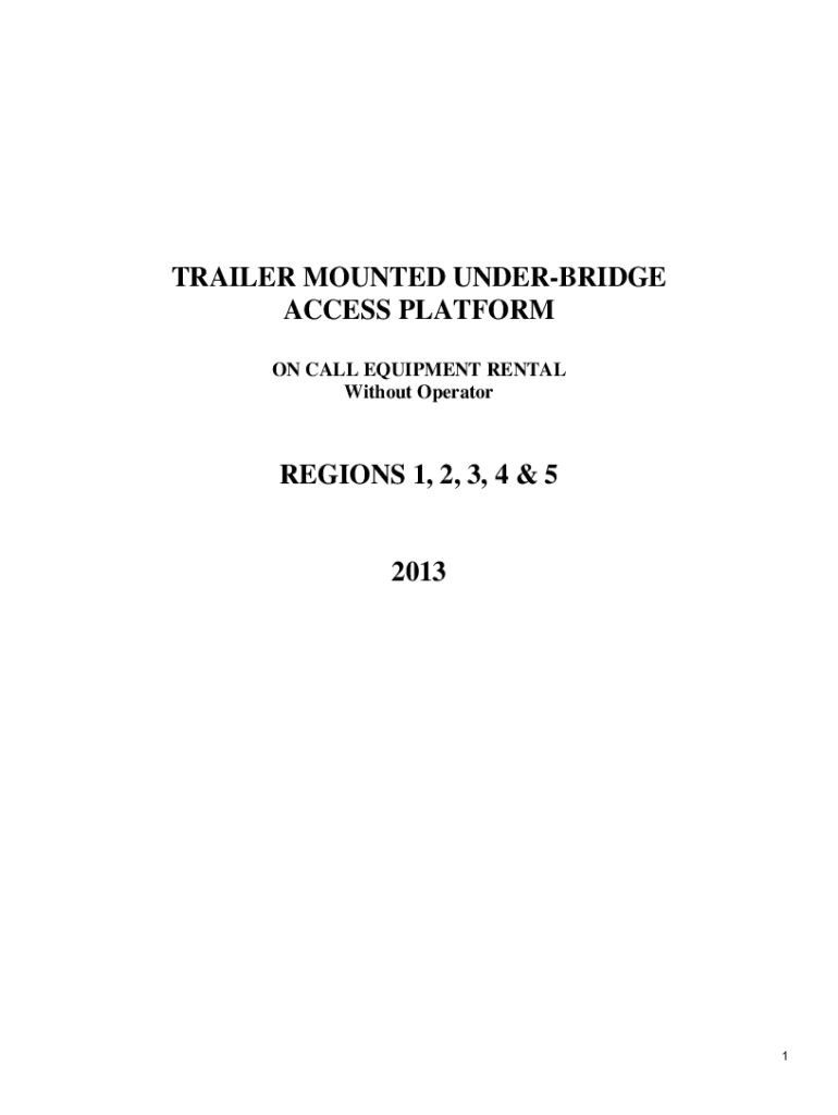 Fillable Online 24.1' Underbridge Inspection Unit Trailer-Mounted ...