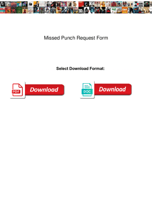 Fillable Online Missed Punch Request Form. Missed Punch Request Form ...