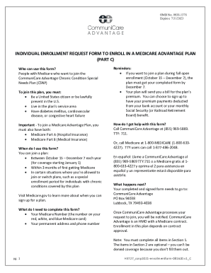 Fillable Online INDIVIDUAL ENROLLMENT REQUEST FORM ... - CommuniCare ...