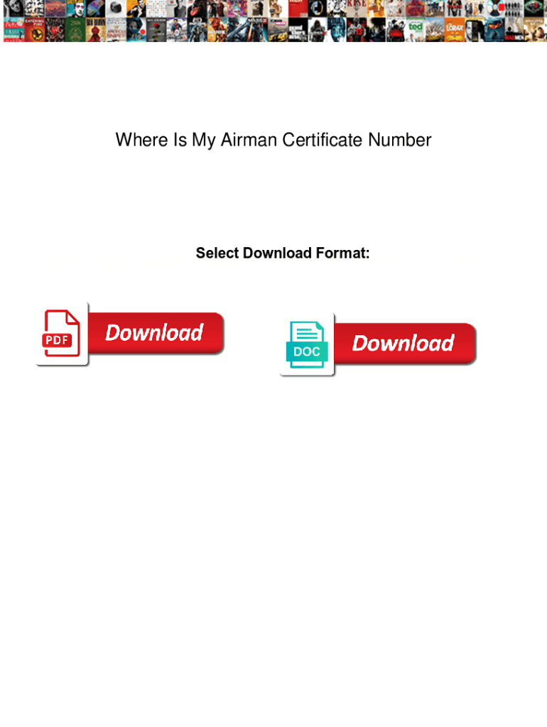 Fillable Online Where Is My Airman Certificate Number Where Is My Fillable Online Where Is My Airman Certificate Number Where Is My