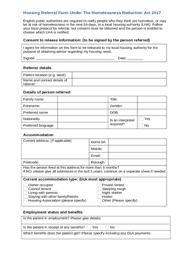 PROCEDURES FOR REFERRALS OF HOMELESS APPLICANTS TO ANOTHER ... Doc ...