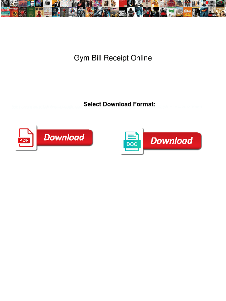 Fillable Online Gym Membership Receipt Template - Copley Scientific Fax ...