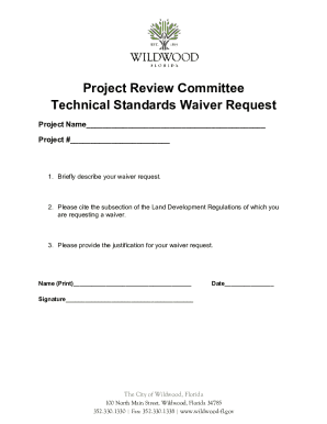 Fillable Online Technical Standards Waiver Request Form Fax Email Print ...