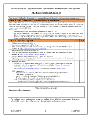 Fillable Online NEW OCI - MINOR Checklist - Immihelp Fax Email Print ...
