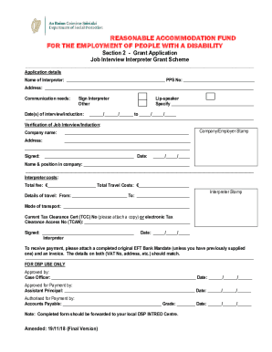 Fillable Online JIIG Application Form Section 2 - assets.gov.ie Fax ...