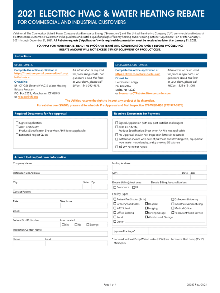 Fillable Online FOR COMMERCIAL AND INDUSTRIAL CUSTOMERS - Eversource ...