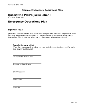 Emergency Operations Plans/ Emergency Management Program ... - srdc ...