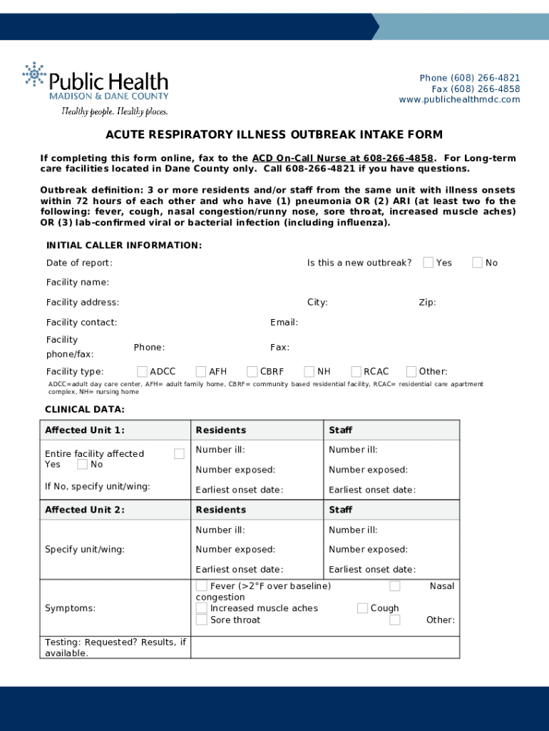 Public Health Madison & Dane County Public Health ... Doc Template ...