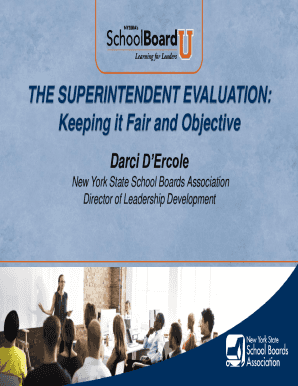 Fillable Online THE SUPERINTENDENT EVALUATION: Fax Email Print - pdfFiller