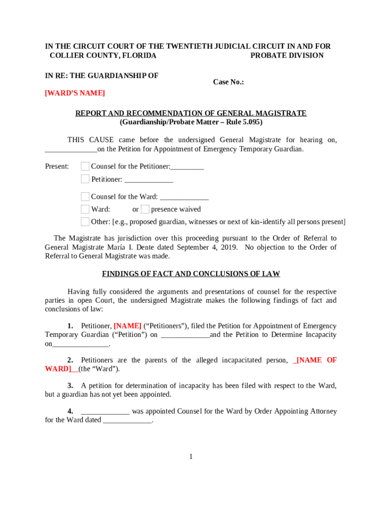 REPORT AND RECOMMENDATION OF GENERAL MAGISTRATE Doc Template ... Doc ...