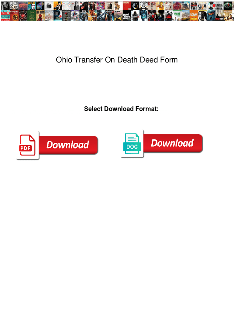Fillable Online Ohio Transfer On Death Deed Form. Ohio Transfer On ...
