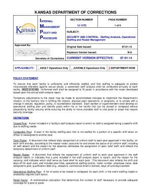 Fillable Online KANSAS DEPARTMENT OF CORRECTIONS - doc.ks.gov Fax Email ...