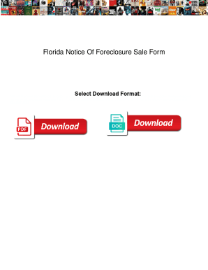 Fillable Online Florida Notice Of Foreclosure Sale Form. Florida Notice ...