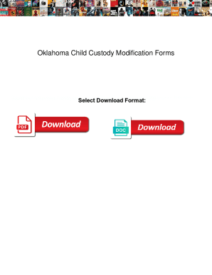 Fillable Online Oklahoma Child Custody Modification Forms. Oklahoma ...