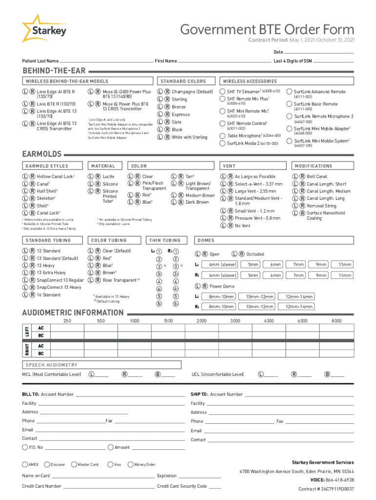 Fillable Online Government Standard Order Form. Government Standard ...
