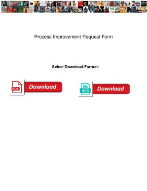 Fillable Online Process Improvement Request Form. Process Improvement ...