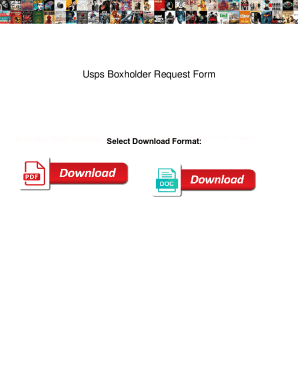 Fillable Online Usps Boxholder Request Form. Usps Boxholder Request ...