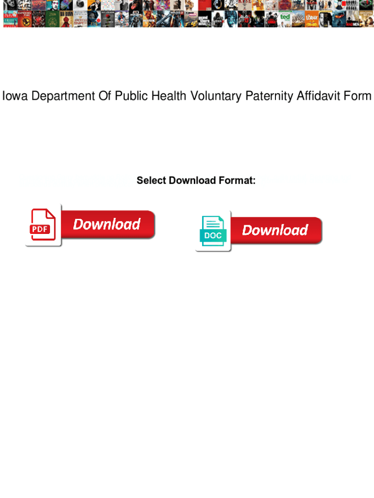 Fillable Online Iowa Department Of Public Health Voluntary Paternity ...