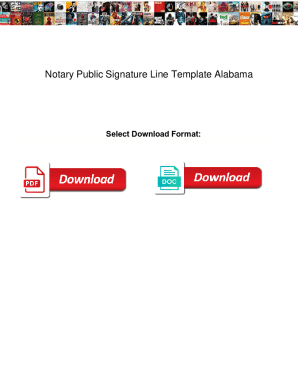 Fillable Online Notary Public Signature Line Template Alabama. Notary ...