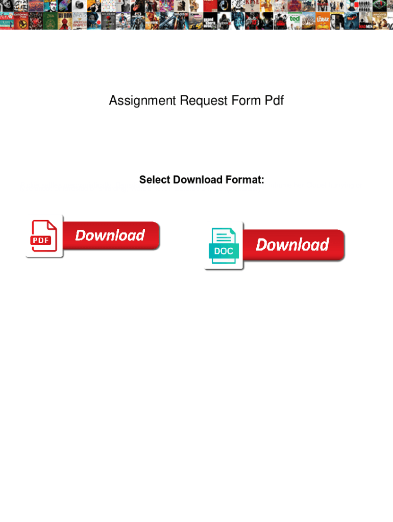 Fillable Online Assignment Request Form Pdf. Assignment Request Form ...