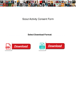 Fillable Online Scout Activity Consent Form. Scout Activity Consent ...