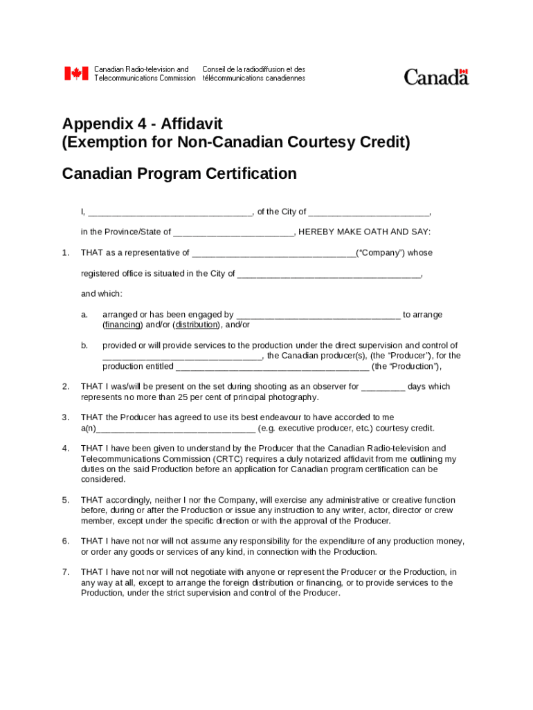 Canadian Program Certification - 205 - Animation - SAMPLE Doc Template ...