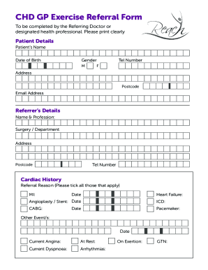 Fillable Online oclactive co CHD GP EXERCISE REFERRAL FORM - bristol ...