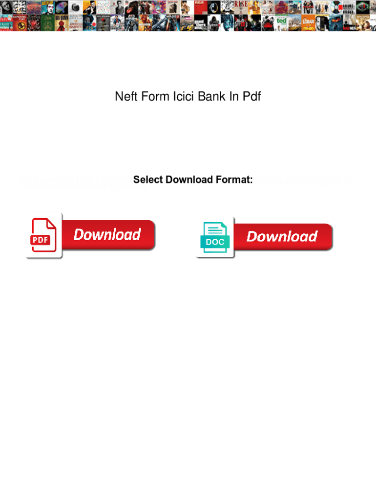 Fillable Online Neft Form Icici Bank In Pdf. Neft Form Icici Bank In ...