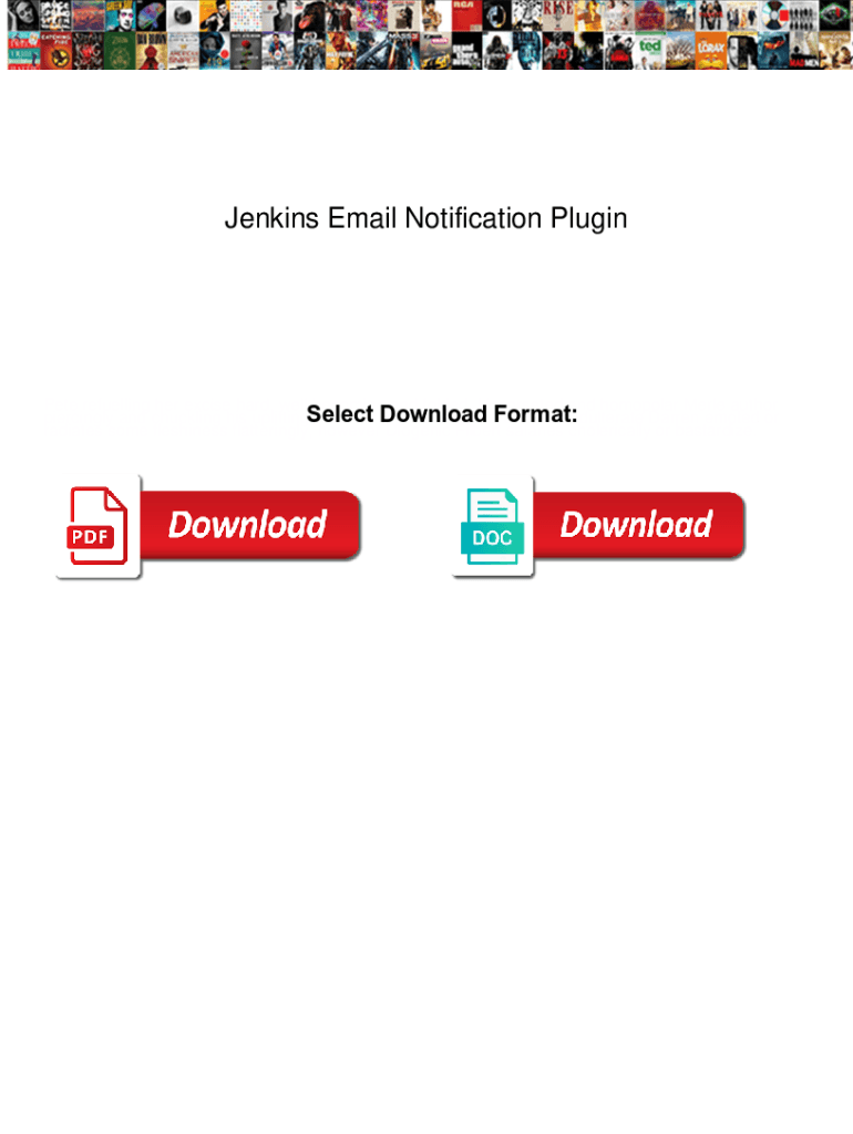 Fillable Online Jenkins Email Notification Plugin. Jenkins Email ...