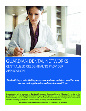 Fillable Online Provider Forms - Guardian Dental Insurance Plans Fax ...