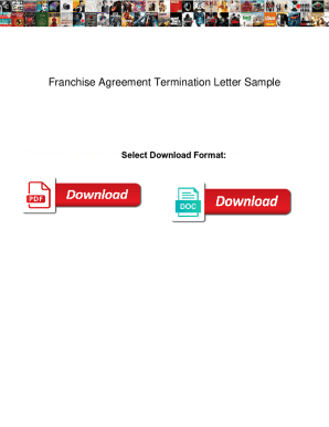 Fillable Online Franchise Agreement Termination Letter Sample ...