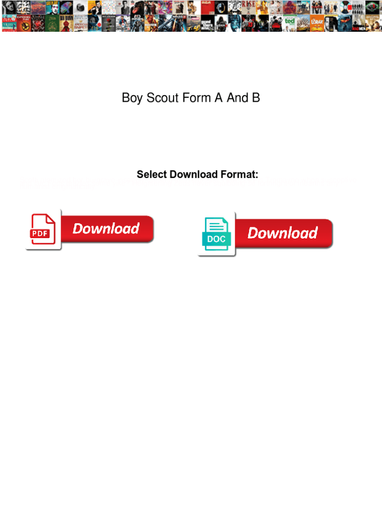 Fillable Online Boy Scout Form A And B. Boy Scout Form A And B robert ...