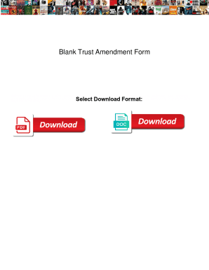 Fillable Online Blank Trust Amendment Form. Blank Trust Amendment Form ...