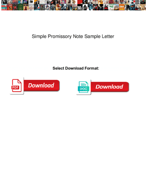Fillable Online Simple Promissory Note Sample Letter. Simple Promissory ...