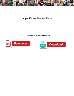 Fillable Online Apple Fedex Release Form. Apple Fedex Release Form ...
