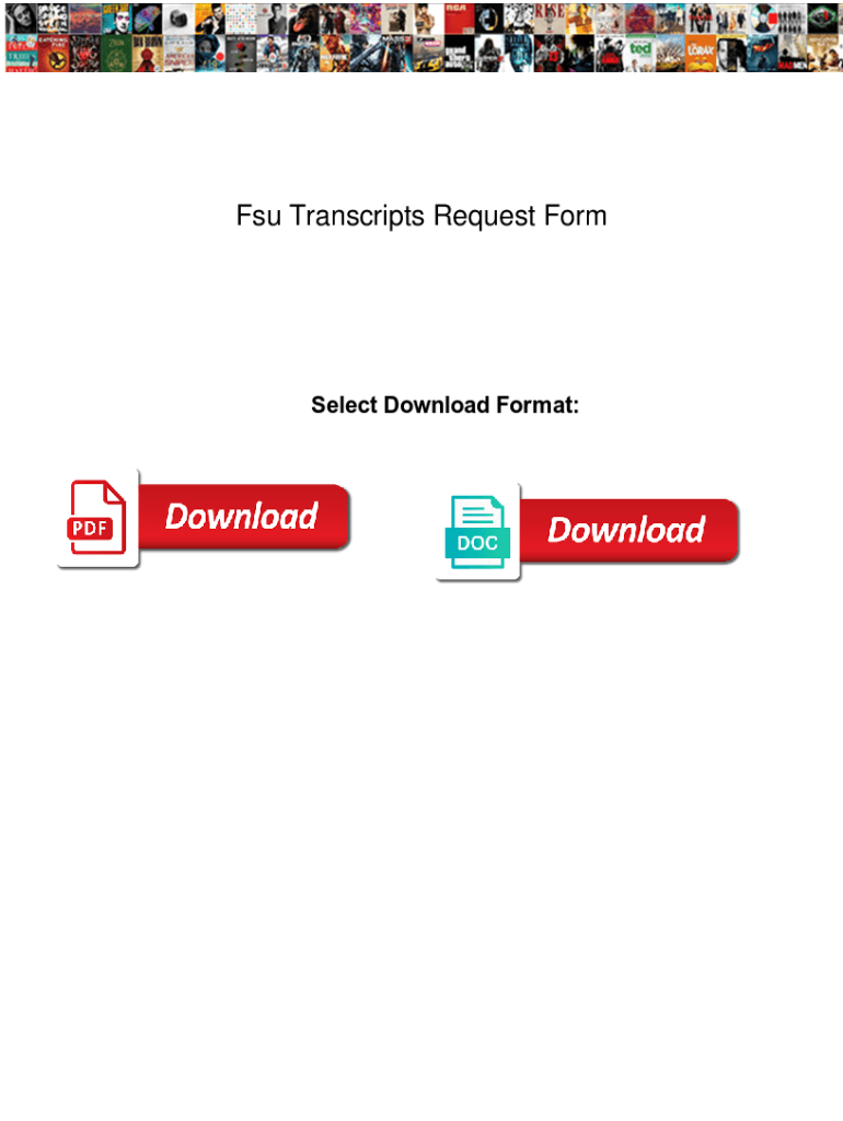 Fillable Online Fsu Transcripts Request Form. Fsu Transcripts Request ...