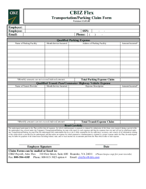 Fillable Online CBIZ Flex 132 Claim Form 11 01 08.doc Fax Email Print - pdfFiller