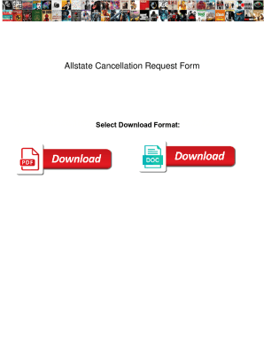 Fillable Online Allstate Cancellation Request Form. Allstate ...